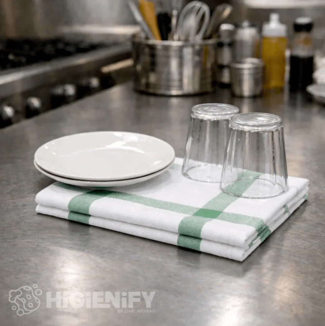 Pano Cozinha Algodão Sarja | DELFI PRO VAJILLA | 12 Panos | HIGIENIFY